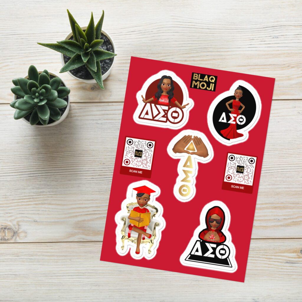 Sticker Sheet – 5 Delta Sigma Theta Stickers | BLAQMOJI